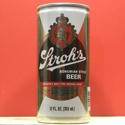 Stroh's Bohemian Style Beer 12 oz Tall Stell Can Stroh Detroit Michigan ...
