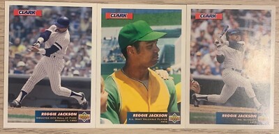 1993 Upper Deck - Clark Bar Promotional - 3 Card Reggie Jackson Set ...