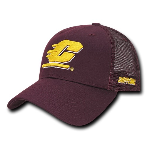 CMU Central Michigan University Chippewas Cotton Trucker Mesh Baseball ...
