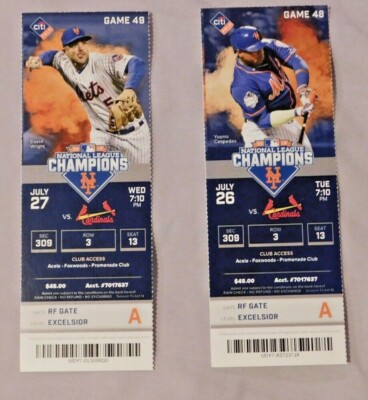 2016 New York Mets Ticket Stub Pick One - unused Season Ticket | eBay