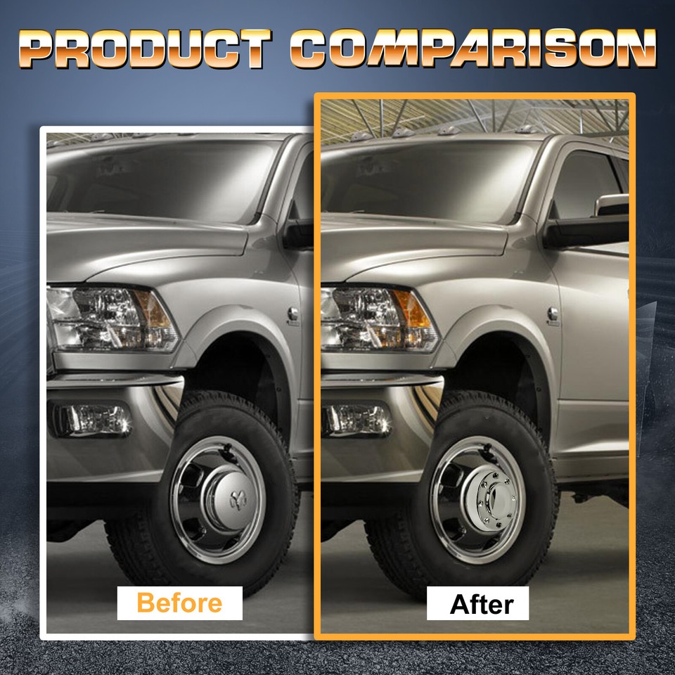 Front Chrome Center Hub Cap 68081010AB For Dodge Ram 3500 2011-2018 ...