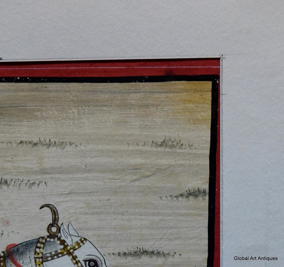 Old Hand Painted Décor Collectible hunting scene rare Miniature ...