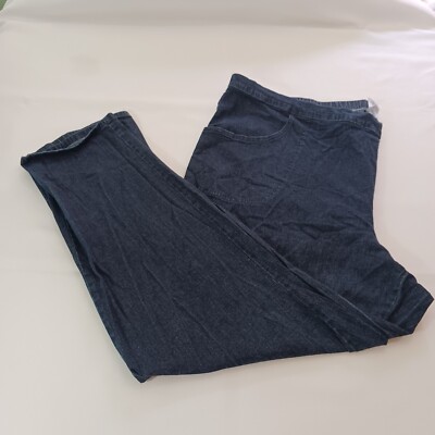Just My Size Pull On Women's Elastic Waist Denim Blue Jeans 5X Tall (50 ...