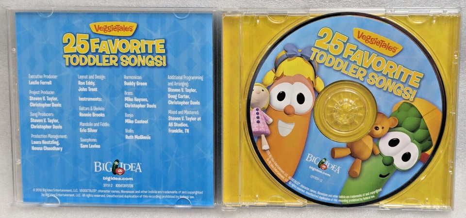 VeggieTales 25 Favorite Toddler Songs! (CD, 2010, Big Idea ...