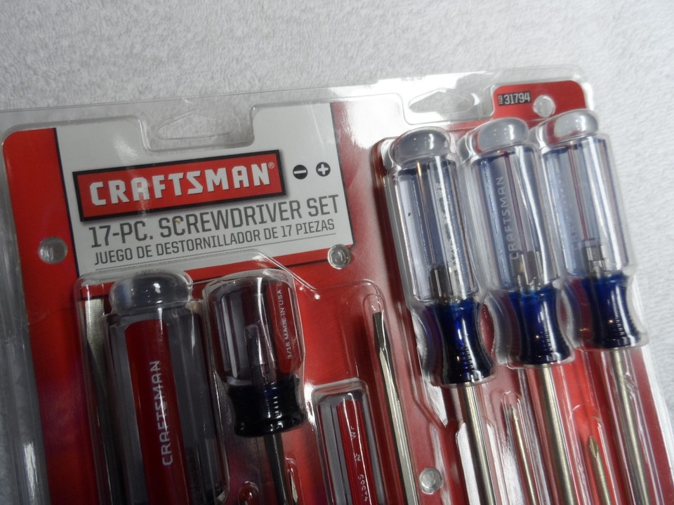 Craftsman Phillips Slotted Screwdriver Set, NOS USA (17 pcs) - Part ...