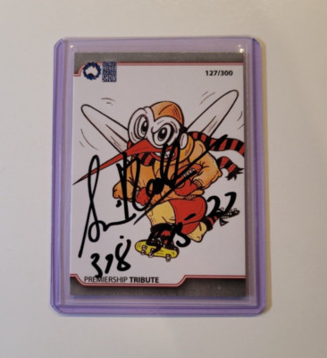 ESSENDON BOMBERS - SIMON MADDEN SIGNED 2013 APCS PREMIERSHIP TRIBUTE ...