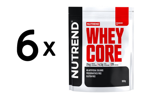 6 x Nutrend Whey Core, Strawberry - 900g (31,48 EUR/kg) 8594073170903 ...