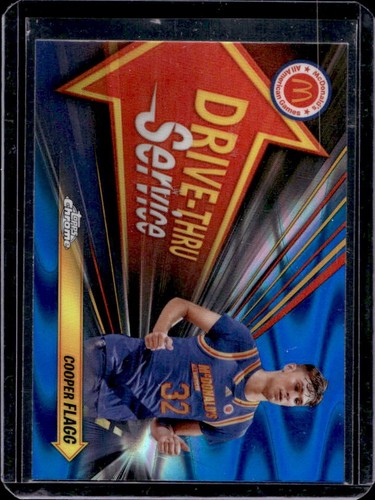 2024 Topps Chrome McDonald's Cooper Flagg Drive-Thru Blue Refractor # ...