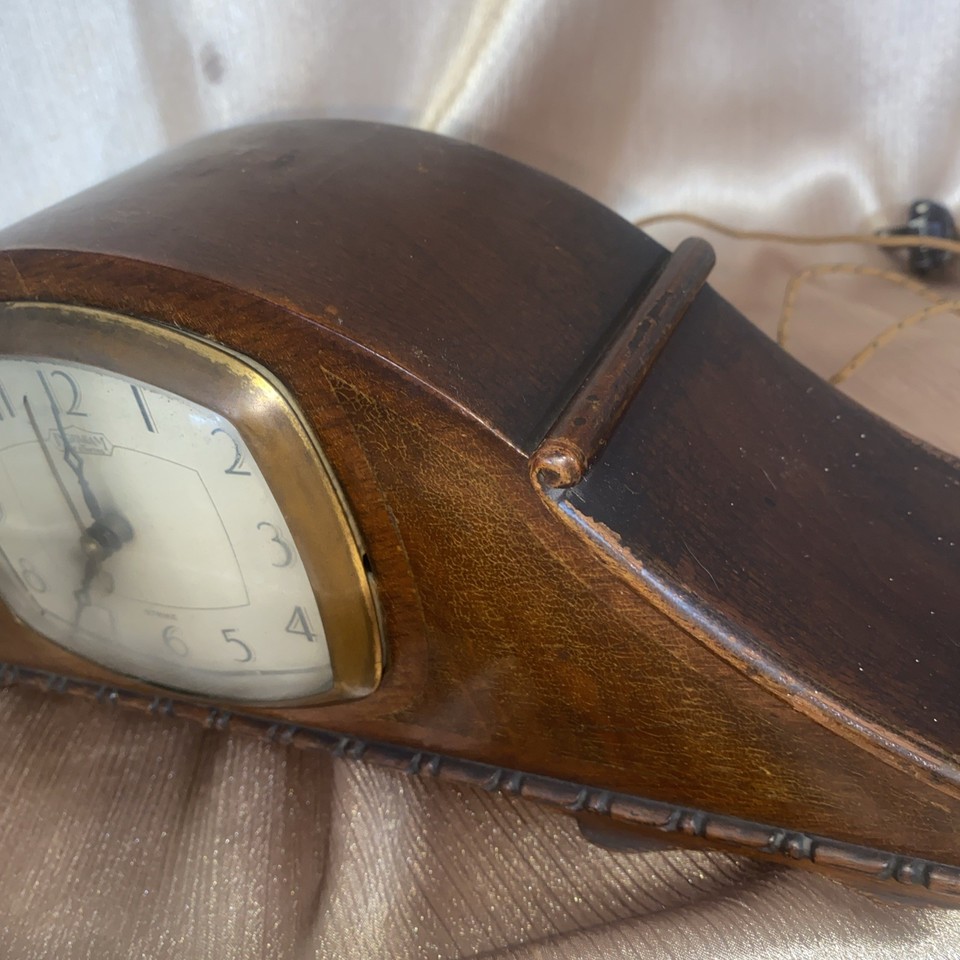 Vintage Ingraham Wood Clock Mantle Strike Electric Works SST6 | eBay