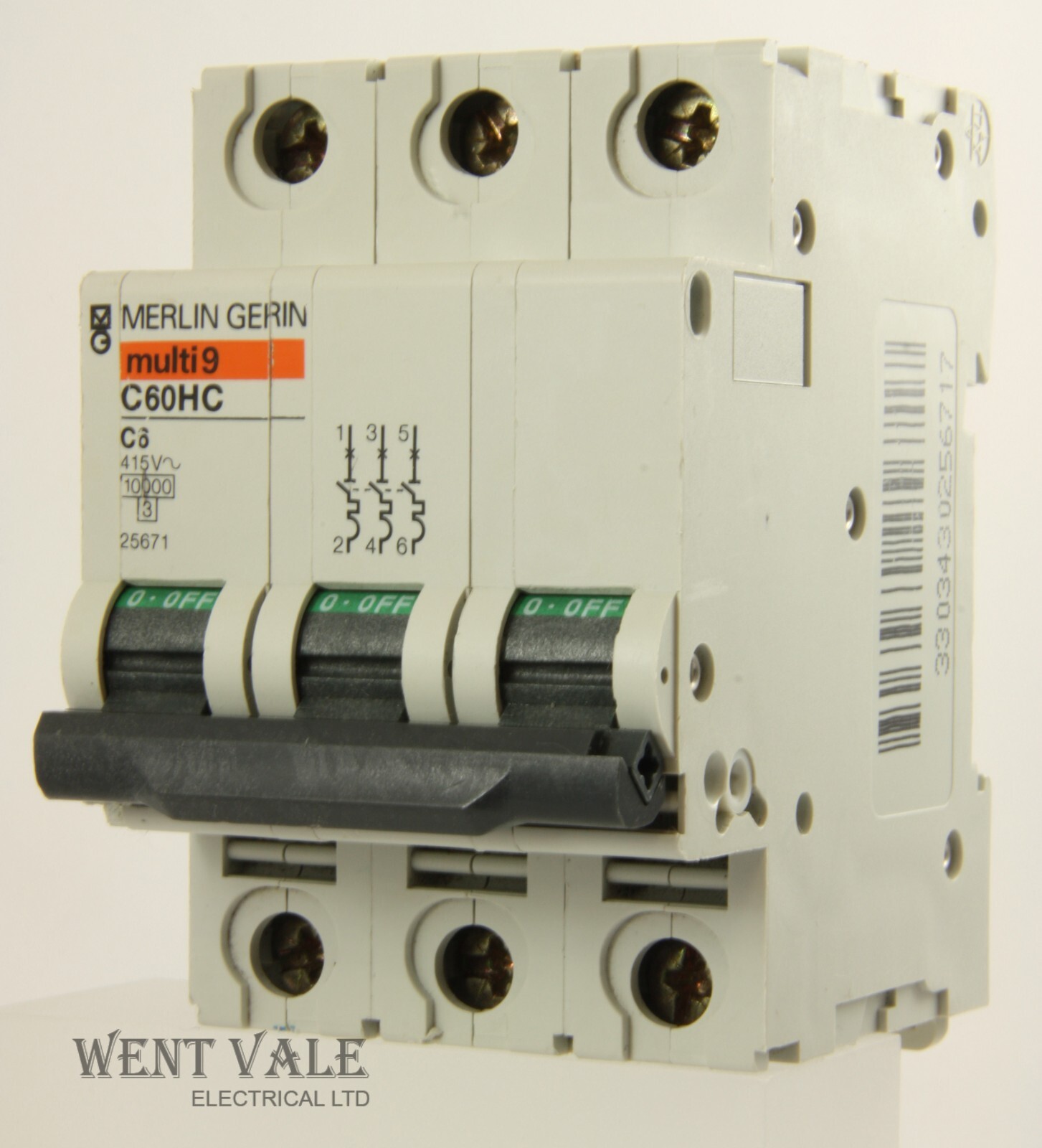 Merlin GERIN C16 Amp Type C 3 Pole MCB Circuit Breaker C60hc 25673 for ...