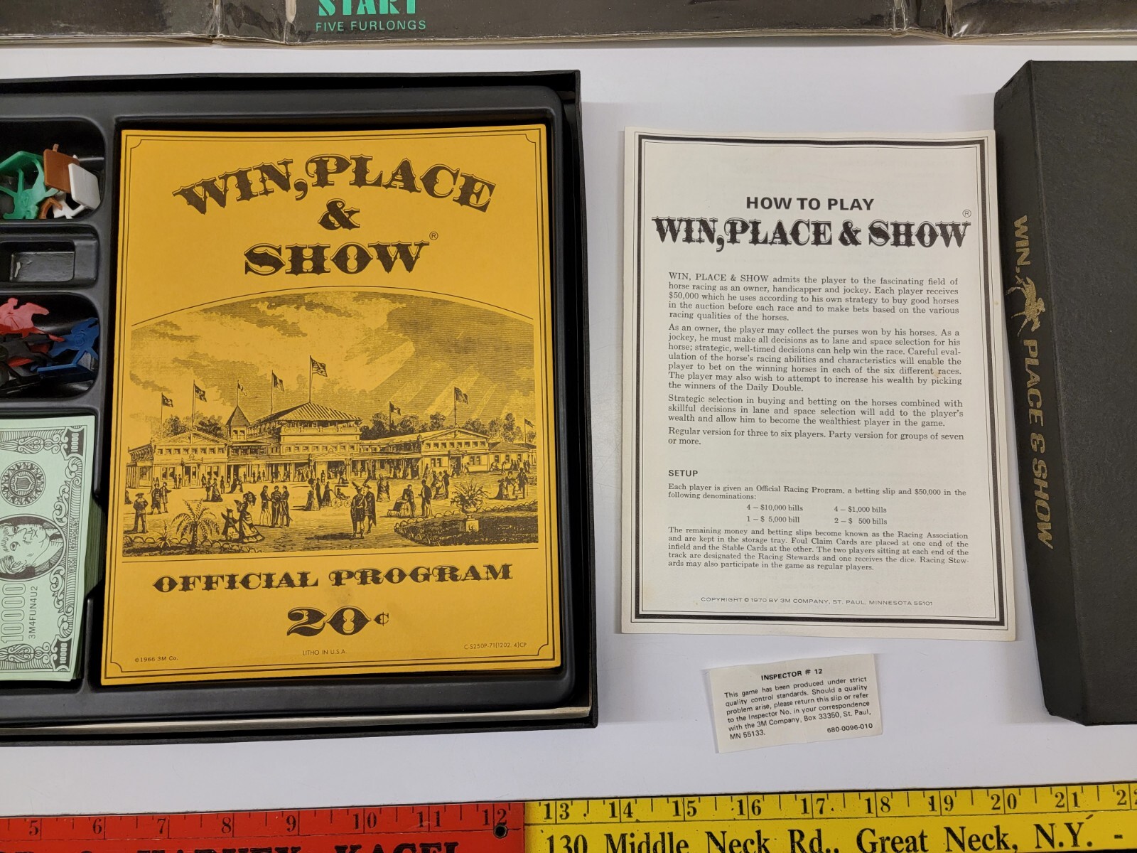 Vintage Win, Place & Show Horse Racing Game, 3M Sports, 1966 (New ...