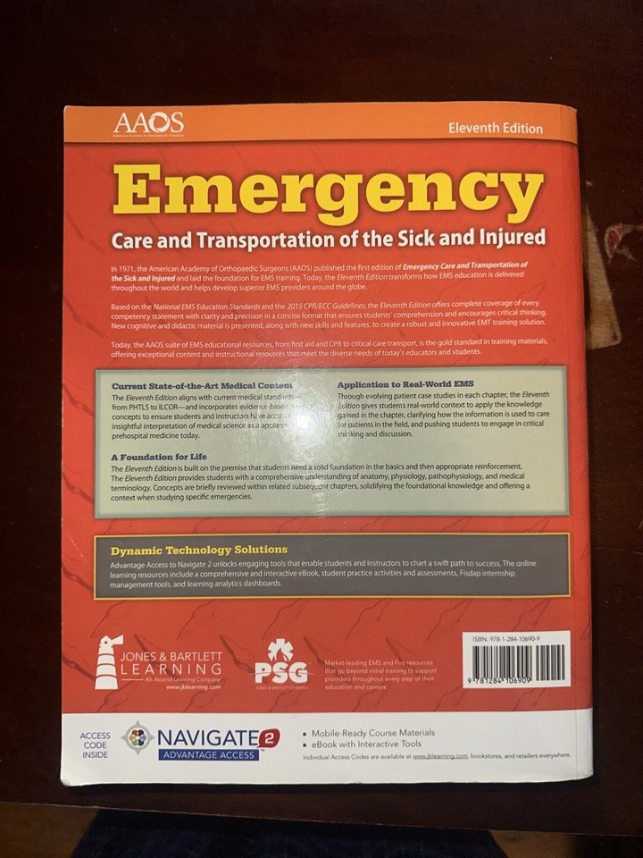 Emergency Care and Transportation of the Sick and Injured by Aaos ...