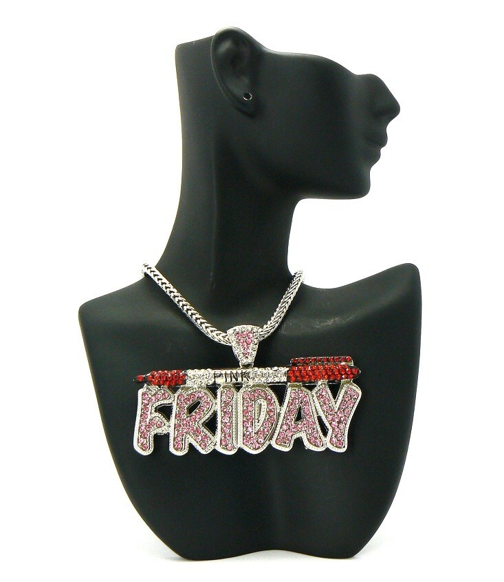 Nicki Minaj Pink Friday Pendant With 9mm 18" Franco Chain Necklace | eBay
