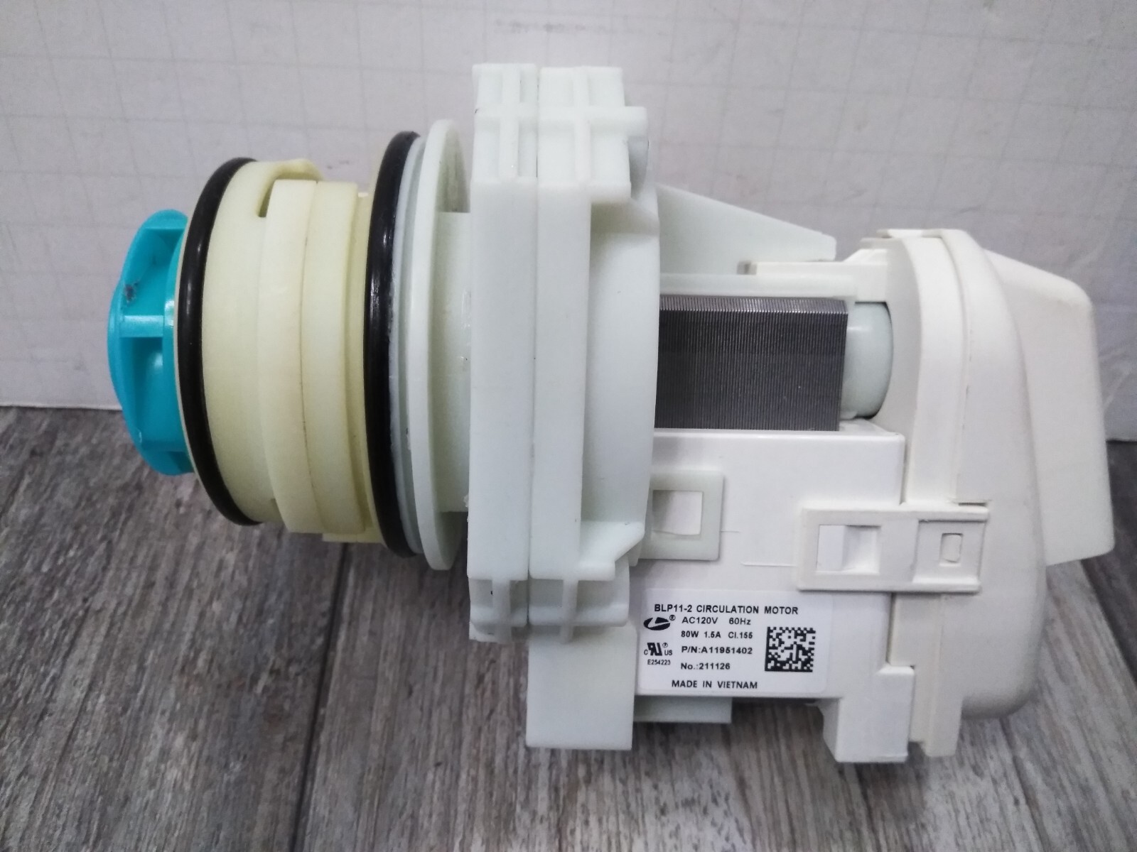 Frigidaire Dishwasher Circulation Pump P/N A11951402 5304519906 BLP11-2 ...