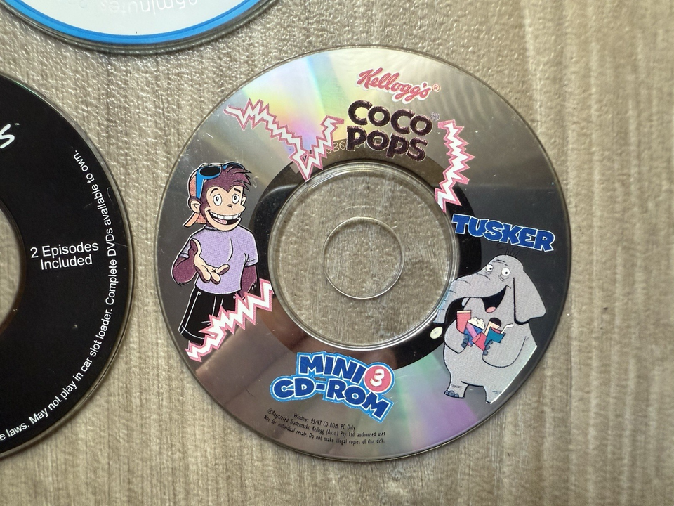 MINI DISC DVD MOVIES & MINI CD-ROMS x3 FRIENDS COCO-POPS & UNKNOWN RARE ...