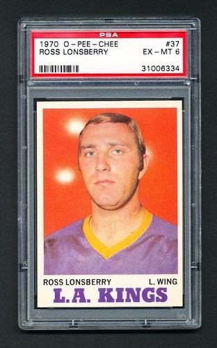 1970 OPC HOCKEY 37 ROSS LONSBERRY PSA 6 EX-MINT KINGS | eBay