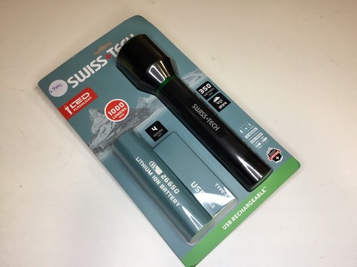 Swiss+Tech 1000 Lumens Dual Power Rechargeable Flashlight - New | eBay ...