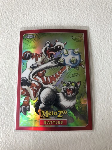 2022 Topps Chrome Metazoo Battles River Dinos VS Silver Cat Red ...