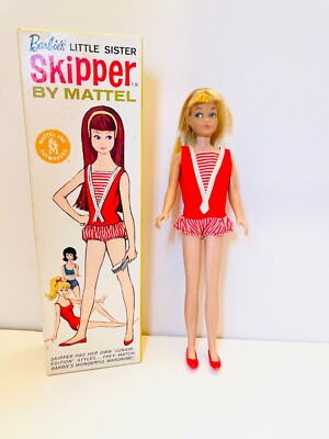 Vintage 1963-64 Mattel Skipper #950 Blonde IOB Original Bathing Suit ...