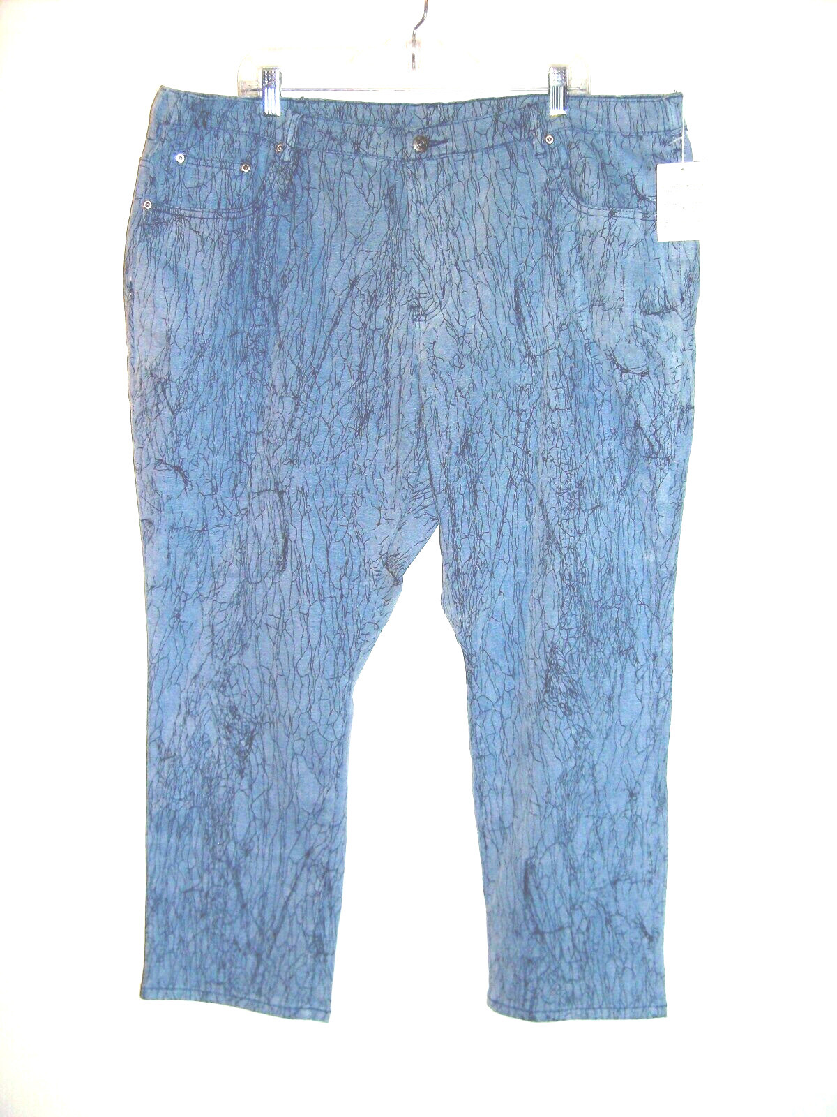 DG2 Diane Gilman Size 24WP Light Blue w/Black Splatter Jeans | eBay