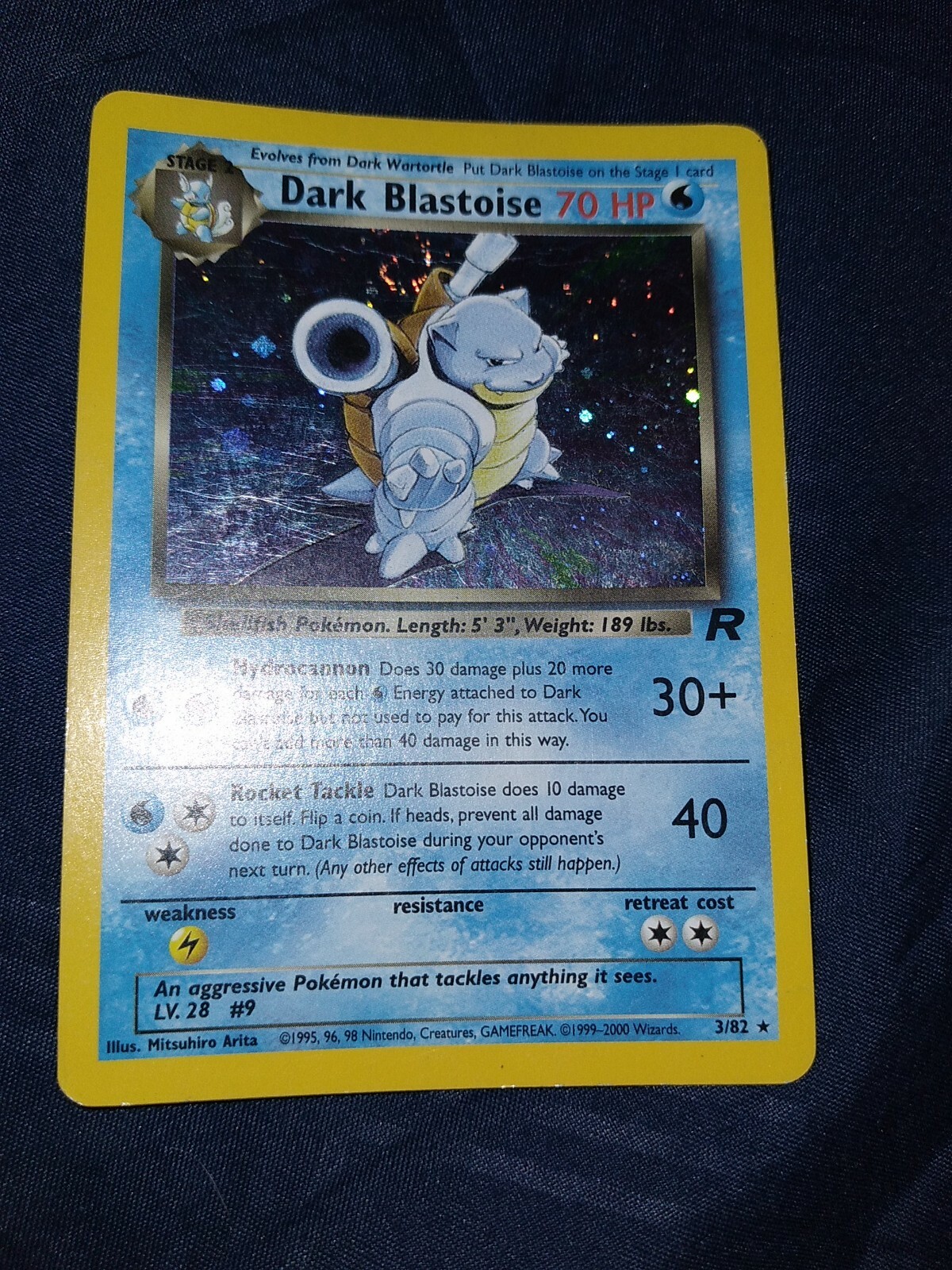 Dark Blastoise Pokemon Card