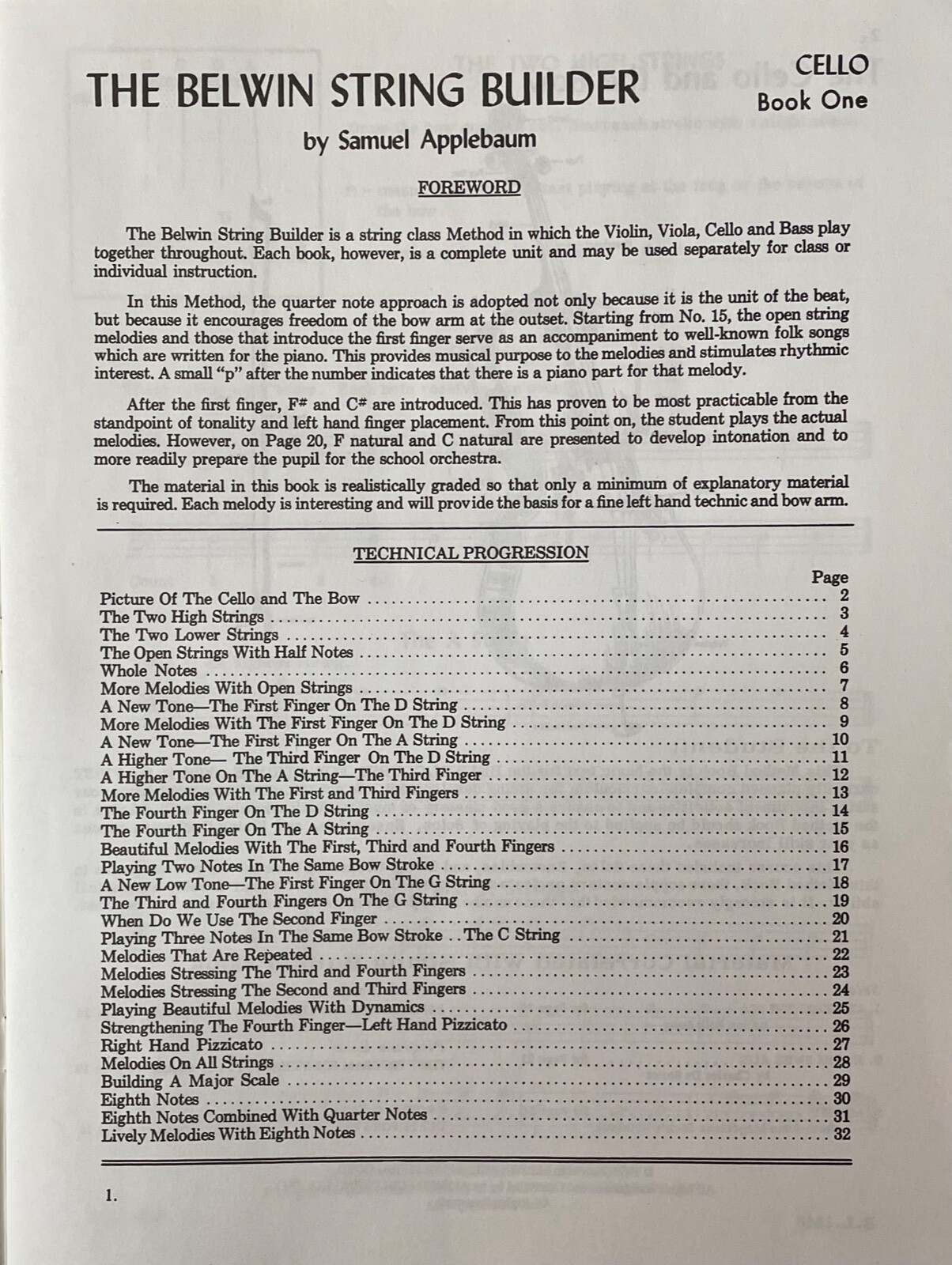 String Builder, Bk 1 : A String Class Method (for Class or Individual Instruction) - Cello by ...
