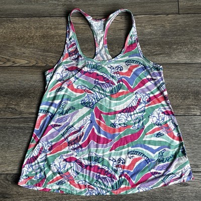 Lilly Pulitzer Luxletic Racerback Tank Top Shirt Tiger Green Orange ...