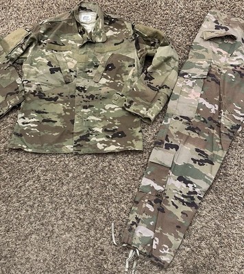 USGI Army Multicam OCP Combat Coat and Trousers Large Regular Set Used ...