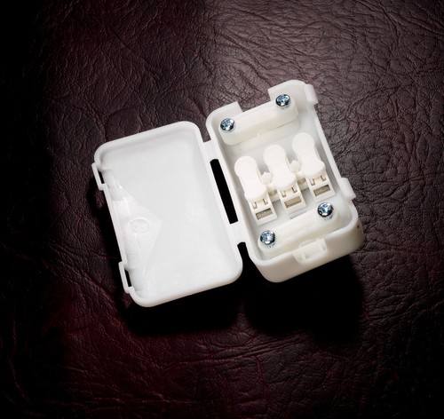 3 POLE TERMINAL BLOCK ELECTRICAL JUNCTION CHOC BOX 2A-24A/240V INLINE ...