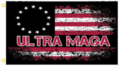 3X5 ULTRA MAGA TRUMP 2024 BETSY ROSS WE THE PEOPLE RED BLACK 100D FLAG ...