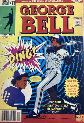 George Bell Pop Fly Pop Shop Art Print Daniel Horine Toronto Blue Jays ...