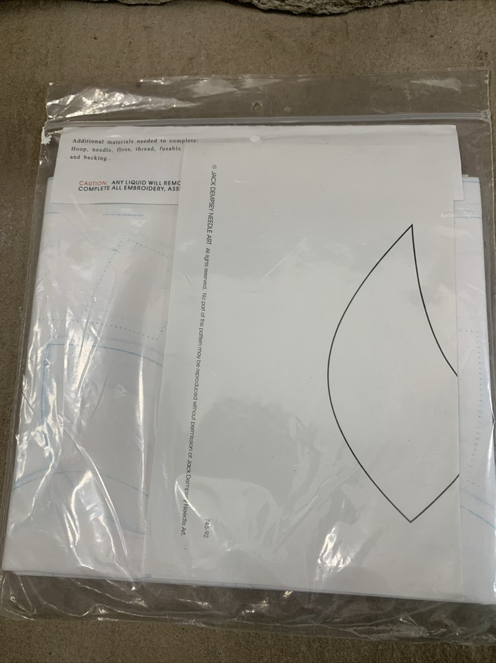 2 EMBROIDERY QUILT BLOCKS NEW JACK DEMPSEY 15 & 18" ANGELS #269 ...