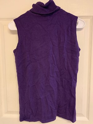 Joan Rivers Wardrobe Builders Easy Chic Turtleneck Tank-Grape-XS ...