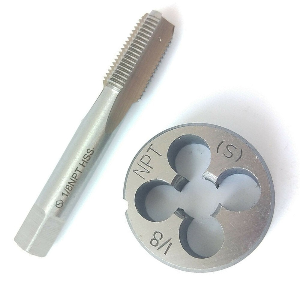 Durable 1/8 NPT Tap Repair Work 2Pcs/set 1/8 NPT Die 1/8-27 NPT/Z ...