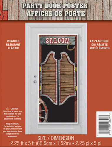 WESTERN Scene Setter BIRTHDAY wall or door poster country cowboy saloon ...