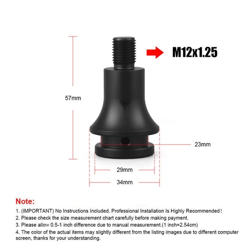 Universal Car Manual Gear Shift Knob Adapter For M12x1.25 Thread ...