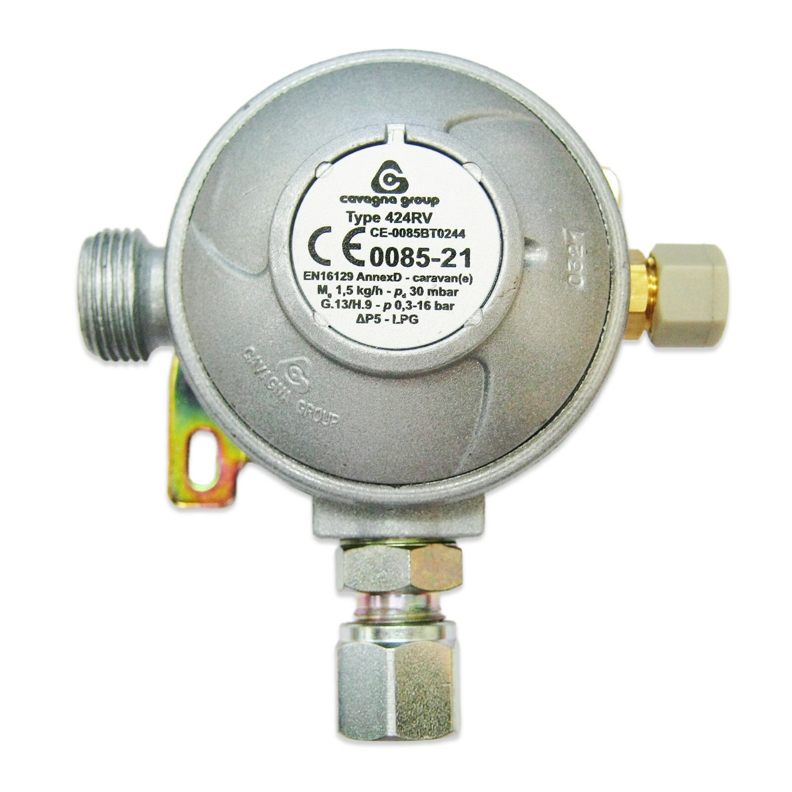 BULKHEAD GAS REGULATOR 30mbar PROPANE LPG GAS BOTTLE 8mm OUT CARAVAN ...