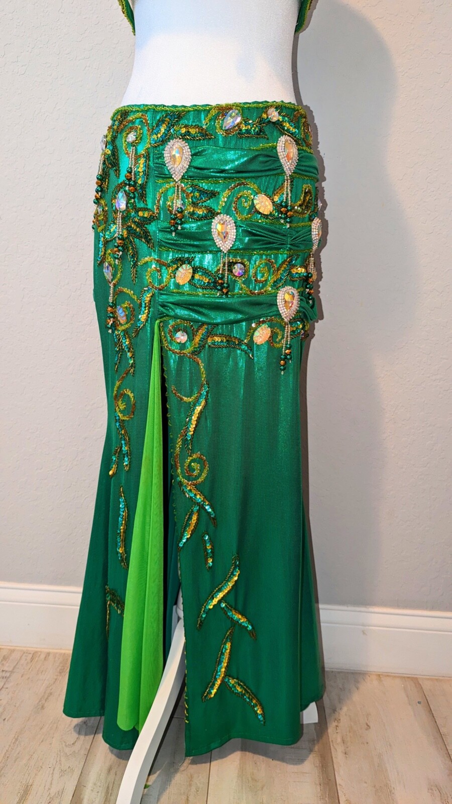 Emerald Green Bellydance Costume - Gem
