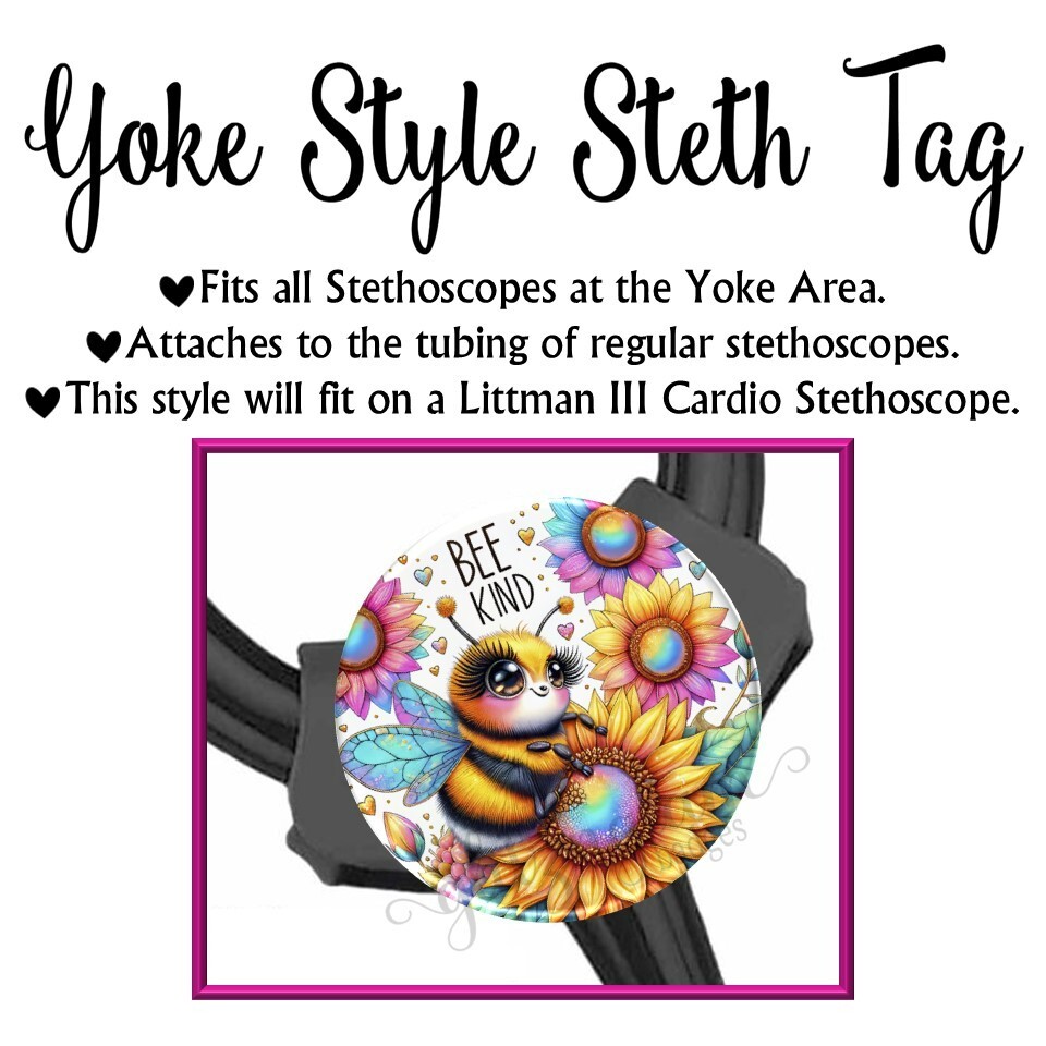 Bee Kind Retractable Badge Holder, Inspirational Flower Badge Reel ...