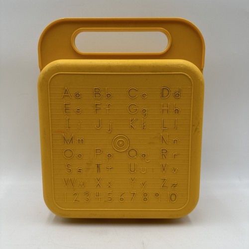 Vintage 80s 90s Yellow Tupperware Lunch Box 1407 - ABC/123 Stencil ...