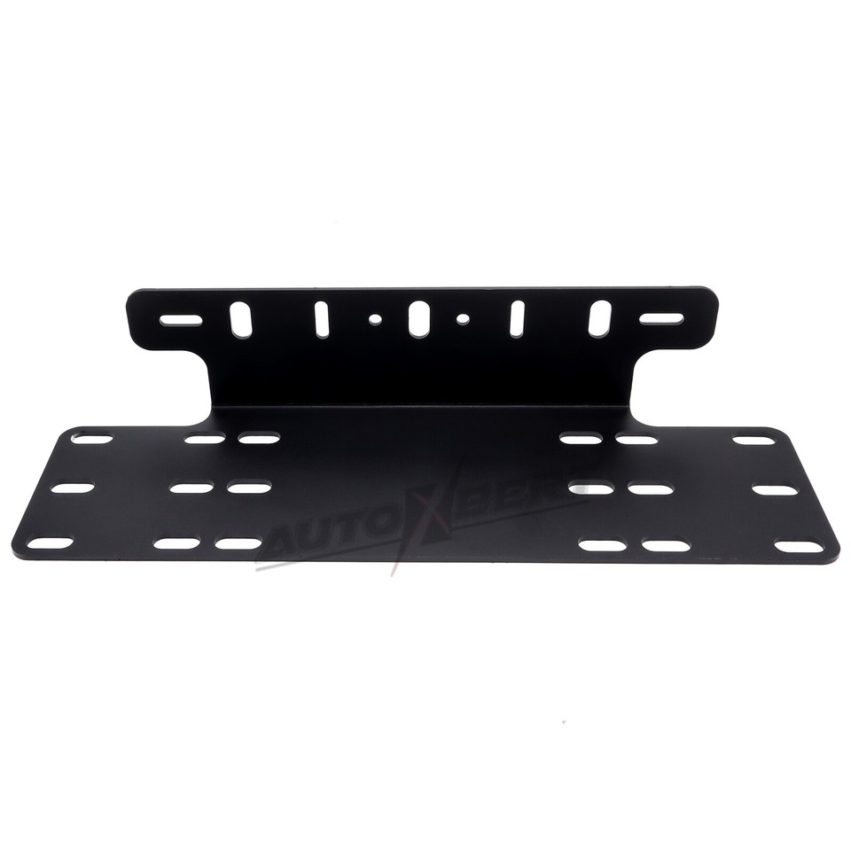 Car License Plate Bracket Light Bar Work LED Lights Front Bumper Holder ...