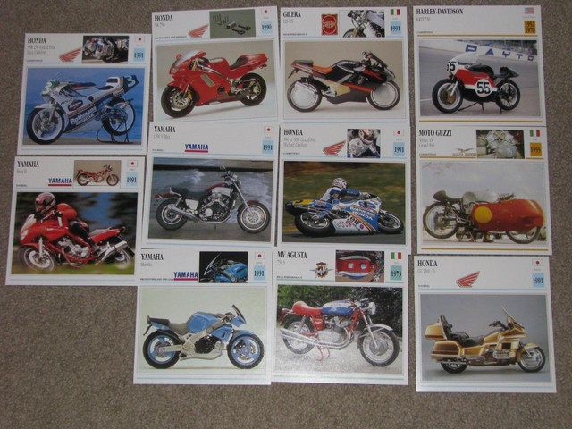 Set of 20 different Motorcycle cards, with full description on back | eBay