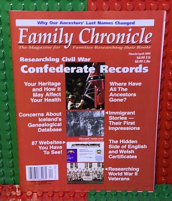 Family Chronicle Magazine 2002 Researching Civil War Confederate ...