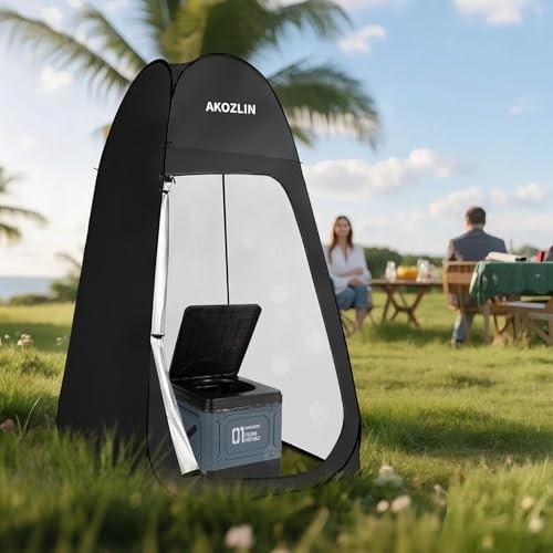 Portable Pop Up Shower Tent with Camping Toilet for Camping Beach ...