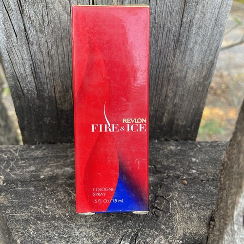 Vintage Revlon Fire & Ice Cologne Spray .5 Oz Distressed Box Batch Code ...