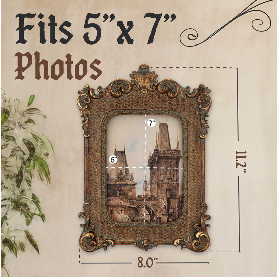 Olden Days 5x7 Picture Photo Frame Gothic Vintage European Design ...