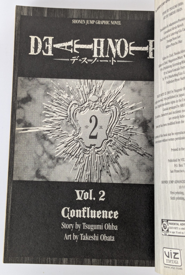Death Note Manga Books Volume 1 & 2 Shonen Jump Advanced (English ...