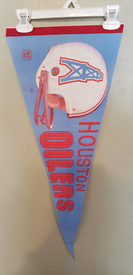 HOUSTON OILERS RETRO HELMET NFL FOOTBALL VINTAGE RETRO FELT PENNANT 3 ...