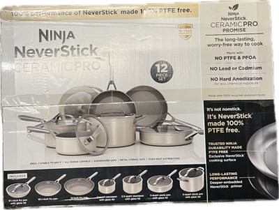 NINJA NEVER STICK CERAMIC PRO 12 PIECE SET | eBay
