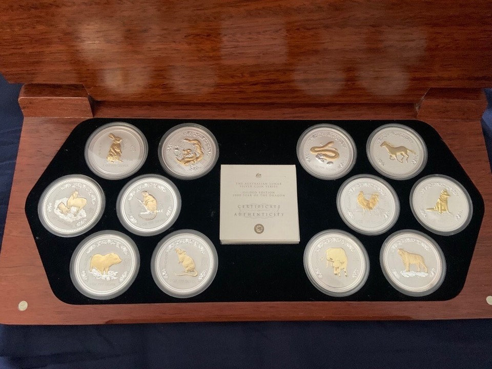 1999-2010 Australia Lunar Series Complete 1oz Set - 12 Silver Coins ...
